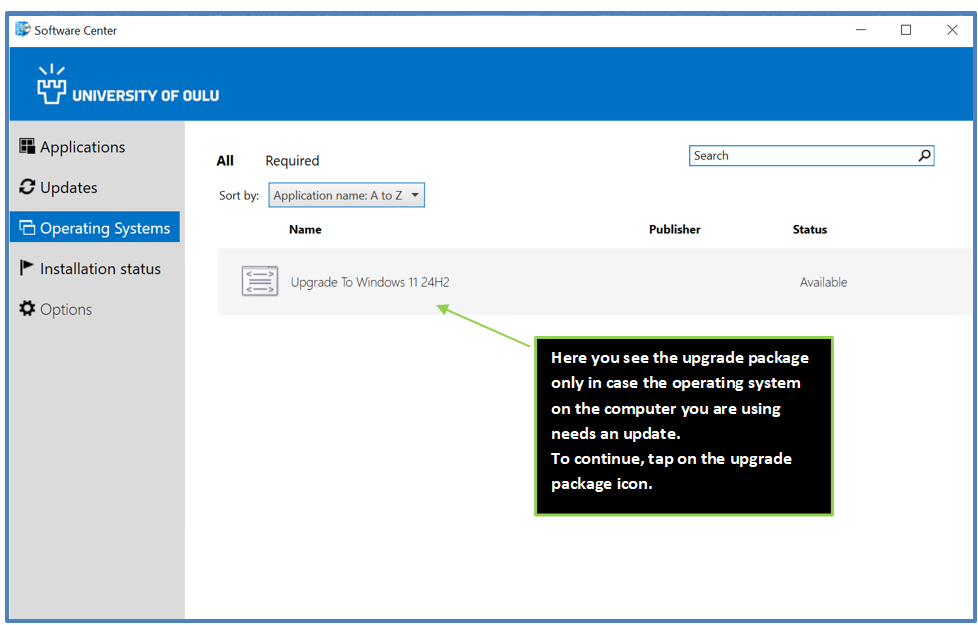 Install and update an application or an operating system from Software ...