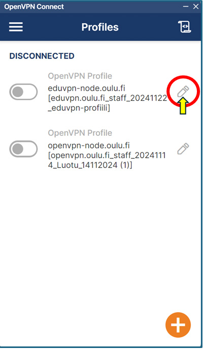 Creating an OpenVPN profile (UO)