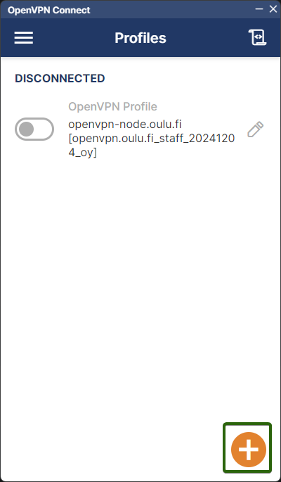 Creating an OpenVPN profile (UO)